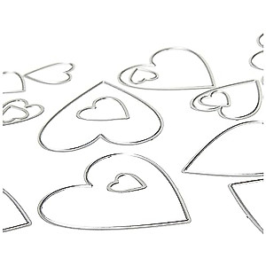 Sizzix Thinlits Die Set 25PK Stacked Tiles Hearts by Tim Holtz, 665858, Multicolor