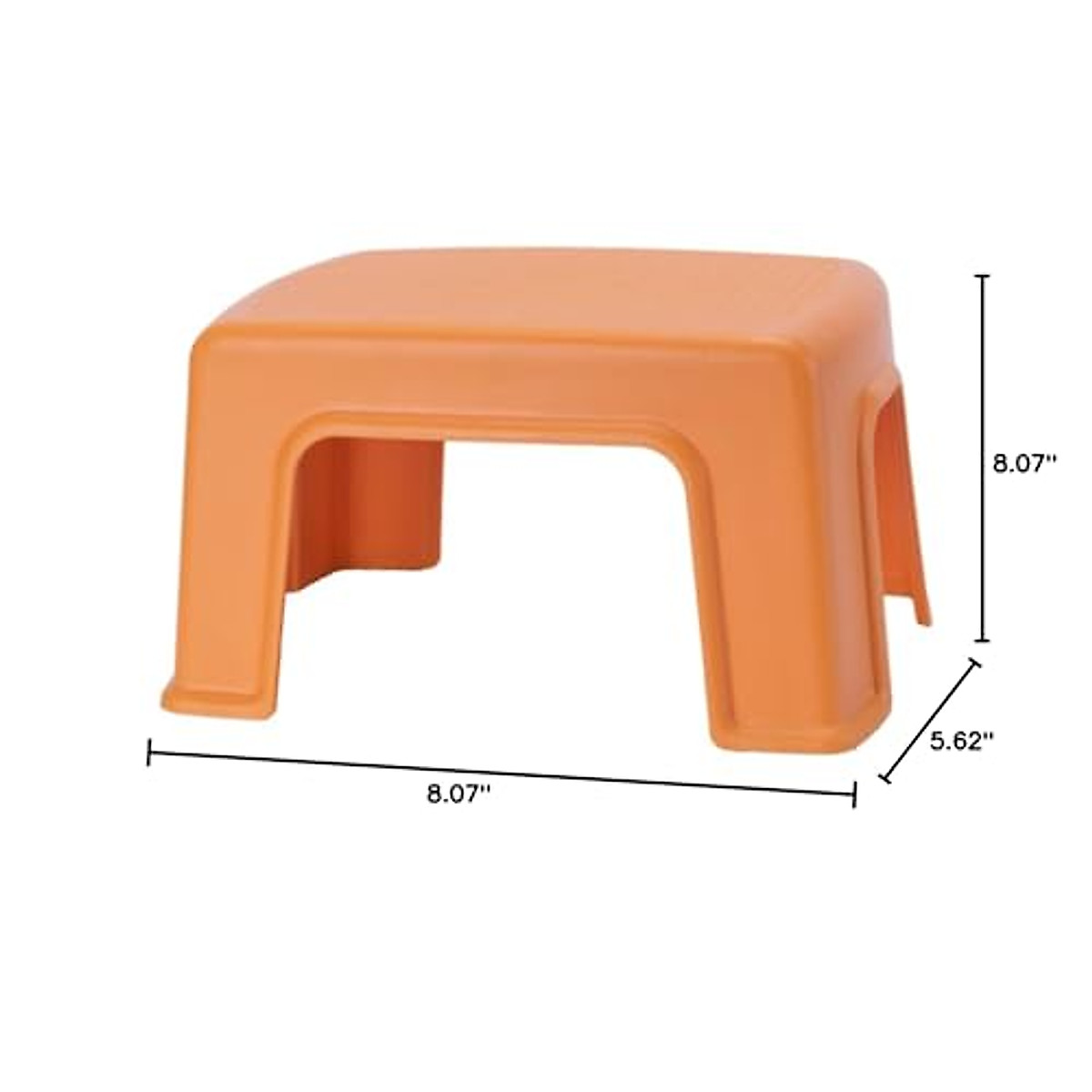 BUTIFULSIC Creative Orange Footstool Step Stool for Living Room Home Furniture and Household Use Versatile and Functional Stool for Adults and Kids