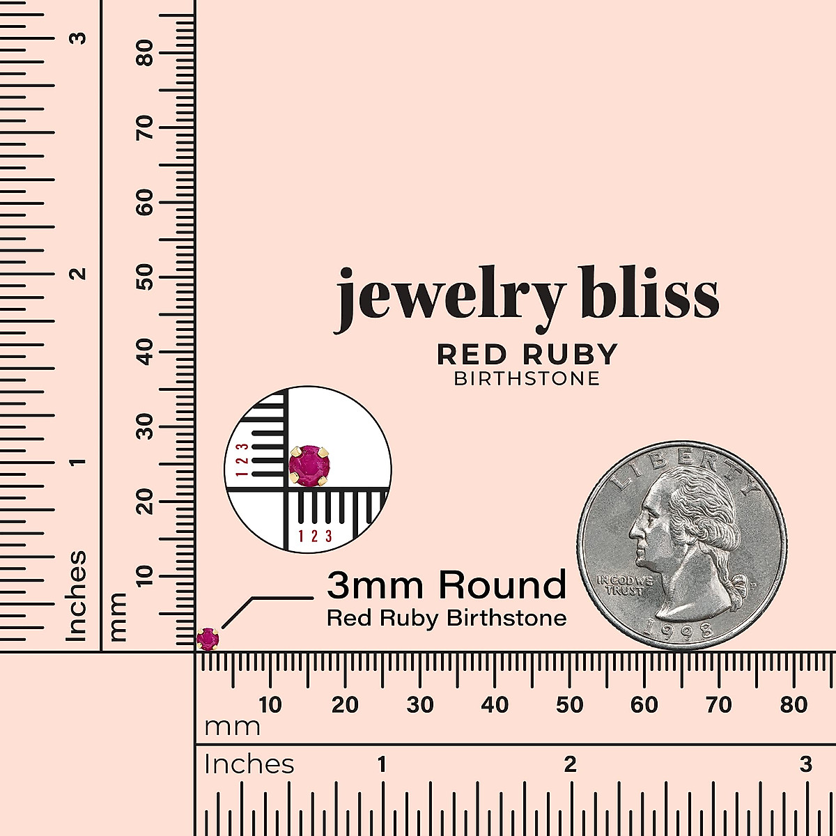 14k Yellow Gold Stud Earrings, Genuine Red Ruby Small Stud Earrings, 3mm Round Stud Earrings, July Birthstone For Women, Valentine's day, Mother's day, Anniversary, Birthday, Wedding