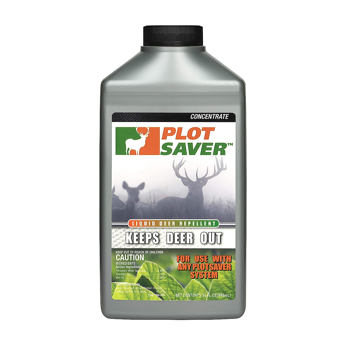 Messina Wildlife PS-C-032 PLOTSAVER Deer Repellent Quart Concentrate, 1 quart