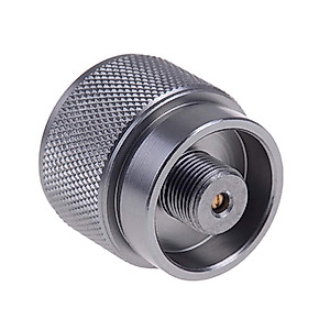 Lixada Camping Stove Adapter 1LB Propane Small Tank Input EN417 Lindal Valve Output/Propane Gas Tank Conversion Head Backpacking Stove Convert Connector, Silver
