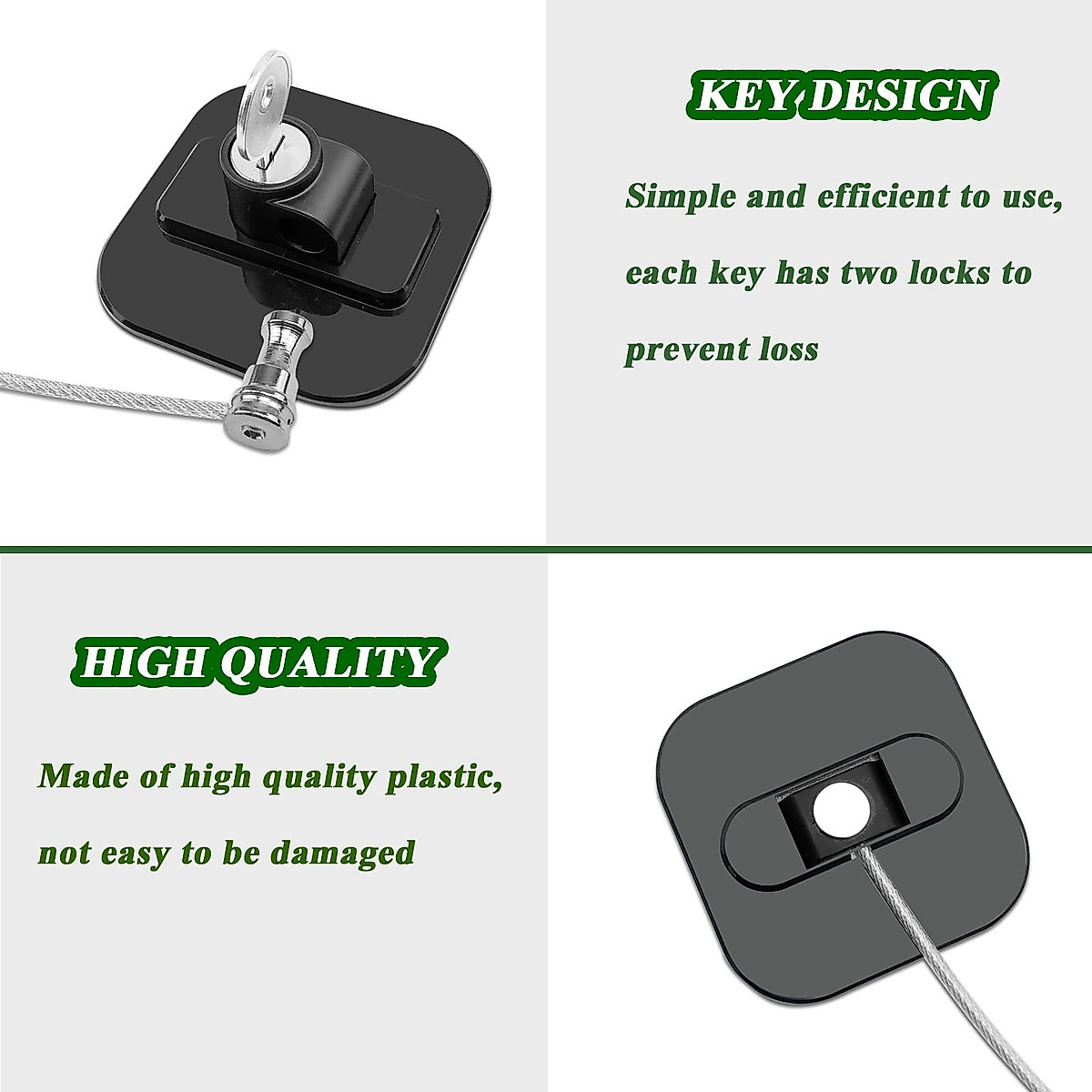 Fridge Lock, 2 Pack Refrigerator Lock with 4 Keys, Child Safety Locks with Strong Adhesive for Cabinet Lock, Freezer Lock and Drawer Lock (Black)