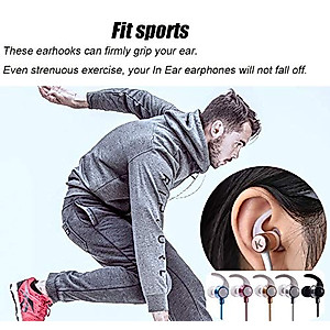 3 Pairs (M) Rubber Sports Earbuds Wingtips Ear Fins Stabilizer Earhook 3 Pairs (LMS) Eartips Silicone Replacement Earbuds Tips Compatible for Beats Flex Beats X Sony Jvc More in Ear Earpone