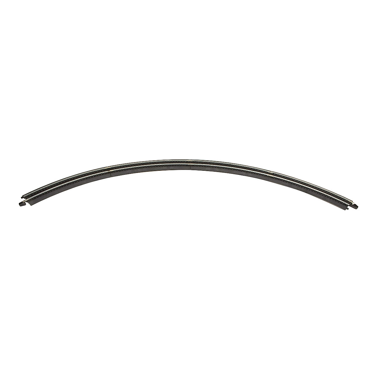 Bachmann Trains - Snap-Fit E-Z TRACK 22” RADIUS CURVED TRACK (4/card) - STEEL ALLOY Rail With Black Roadbed - HO Scale