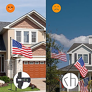 Aitjunz 3 in 1Garden Flag Stand with Flag, Garden Flag Holder Height Adjustable from 2.4-8FT, Tangle Free Garden Flag Pole, Wind Resistant/Rust Free/Black