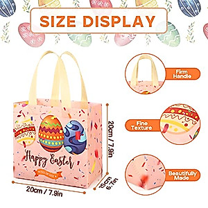 STYPOP Easter Gift Bags 18 Pack Reusable Easter Basket for Kids Non-woven Easter Bags with Handles Personalized Treat Bags Easter Bunny Egg Gnome Party Bags for Egg Hunt Games Easter Candy Bags