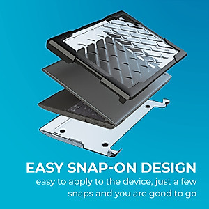 Gumdrop SlimTech Laptop Case Fits Lenovo 100e Chromebook 1st | 2nd Gen Designed for K-12 Students Teachers and Classrooms – Drop Tested Rugged Shockproof Bumpers for Reliable Device Protection – Black