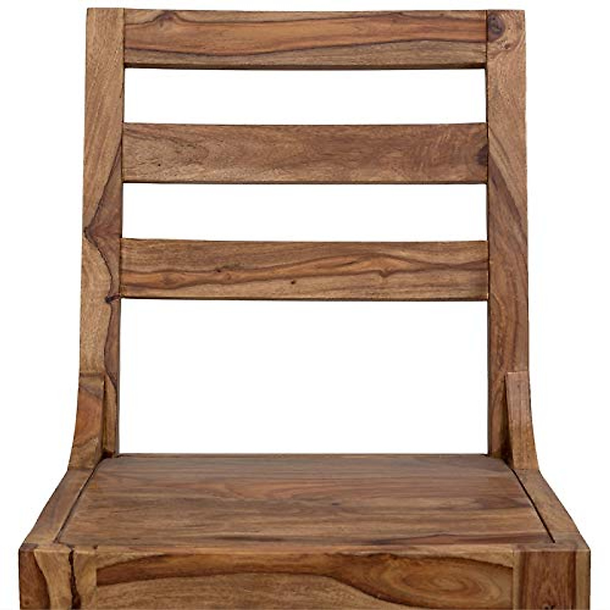 Hawthorne Collections 18" Modern Solid Sheesham Wood Dining Chair in Mahogany