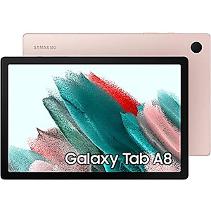 SAMSUNG Galaxy Tab A8 Android WiFi Tablet, 10.5'' Touchscreen (1920x1200) LCD Screen, 3GB RAM, 32GB Storage, Bluetooth, Android 11 OS, Pink Gold + Accessories