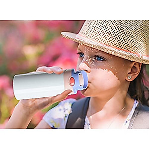 JIAOAO 2 Pcs Sublimation Sippy Cups,Stainless Steel Straight Thermos Cup Student Water Cup Children'S Straw Cup Cute Stainless Steel Water Cup With Straw.Red+Yellow