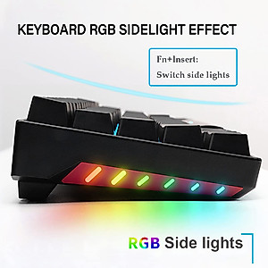 RK ROYAL KLUDGE RK71 Mechanical Keyboard 70% Compact Bluetooth Keyboard 71 Keys,Tenkeyless USB Wired/Wireless Portable Gaming/Office with Stand-Alone Arrow Keys for Windows MacOS (Brown Switch-Black)