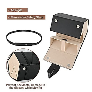 ROSELLE Sunglasses Organizer 5 Slots Glasses Case Multiple Pairs Eyeglasses Box Hanging Eyewear Holder for Storage, Protect,Travel and Display