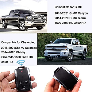 M3N32337100 Che-vy Silverado Keyless Entry Remote Fob Car Key Replacement for 2014-2020 Chevro-let Colorado G-MC Sierra