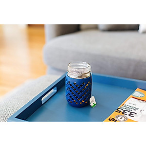 JarJackets Silicone Mason Jar Sleeve - Fits 16oz (1 pint) REGULAR-Mouth Jars | Package of 4 (Multicolor)