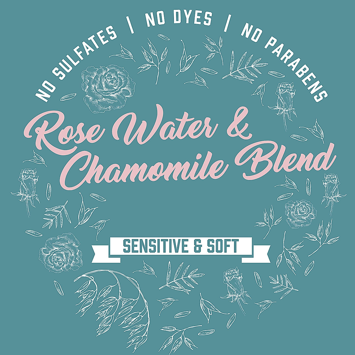 Aveeno Scalp Soothing Rose Water & Chamomile Blen Shampoo & Conditioner for Sensitive and Soft, Sulfate Free, No Dyes or Parabens, 1 Set