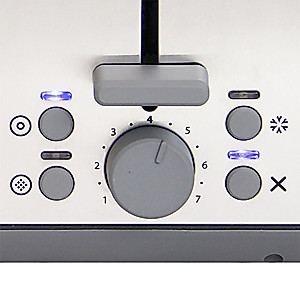 West Bend 4 Slice Toaster with Extra Wide Slots, Bagel Settings, Ultimate Toast Lift and Removable Crumb Tray, Silver