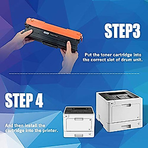 INK E-SALE Compatible Toner Cartridge Replacement for Brother TN433 TN431 High Yield, 4 Pack, Black Cyan Yellow Magenta