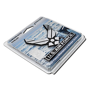 Elektroplate Officially Licensed U.S. Air Force Wings Chrome Auto All Metal Emblem for Cars, Trucks, and All Auto | Universal Fit at 3" x 3.4" | Weatherproof