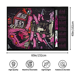 Zusvus Tapestry Wall Hanging Funny Rapper Tapestry Pop Home Decoration for Living Room Bedroom Dorm Decor 40"x60"