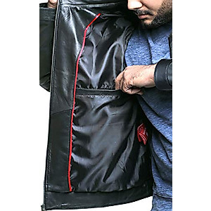 Laverapelle Men's Genuine Lambskin Leather Jacket (Brown, Extra Small, polyester Lining) - 1801006