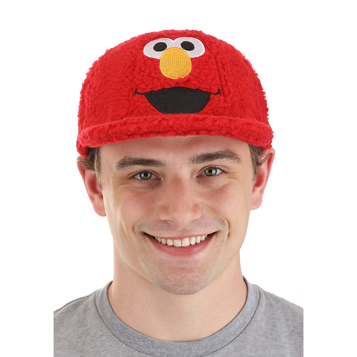 Fun Costumes Sesame Street Fuzzy Elmo Baseball Cap | One Size Fits Most Elmo Hats | Character Hat ST Red