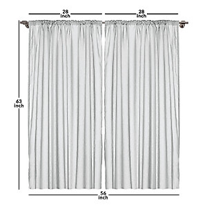 Ambesonne Cat Curtains, Black Cat on White Backdrop Playful Friendly Animals Posing Domestic Pets, Window Treatments 2 Panel Set for Living Room Bedroom, Pair of - 28" x 63", Black White