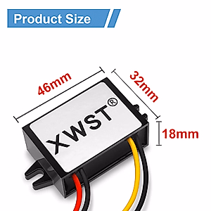 XWST DC to DC 12V 24V to 5V 3A 15W 15watt with Micro and USB Output Power Adapter Converter 8V-40V to 5V Voltage Buck Regulator,Step-Down Module,Waterproof Power Adapt 5V Volt Transformer Module