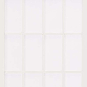 2 ft. Short Desktop Window Pane Shoji Screen - White - 5 Panels
