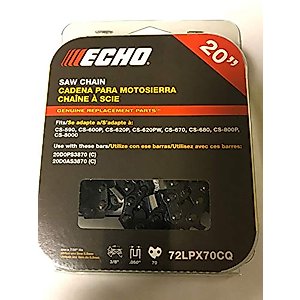 Echo Genuine 72LPX70CQ 20" Saw Chain Loop for Echo CS-590 CS-600P CS-620P/PW CS-670 CS-680 CS-800P CS-8000