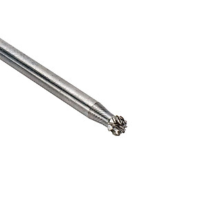 Rannb Double Cutting Carbide Rotary Burr Bits 1/8" Shank Dia 1/8" Head Dia Ball Shape Grinding Bit for Wood Carving Engraving Polishing - 10pcs