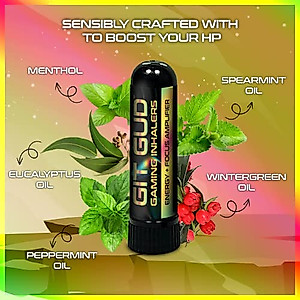 GIT GUD® Gaming Vapor Inhaler | Energy + Focus Amplifier for Esports Athlete Gamer | Stimulating Aromatherapy Scent | Portable Pre Workout Performance Disposable | Banana Royale (4 Pack)