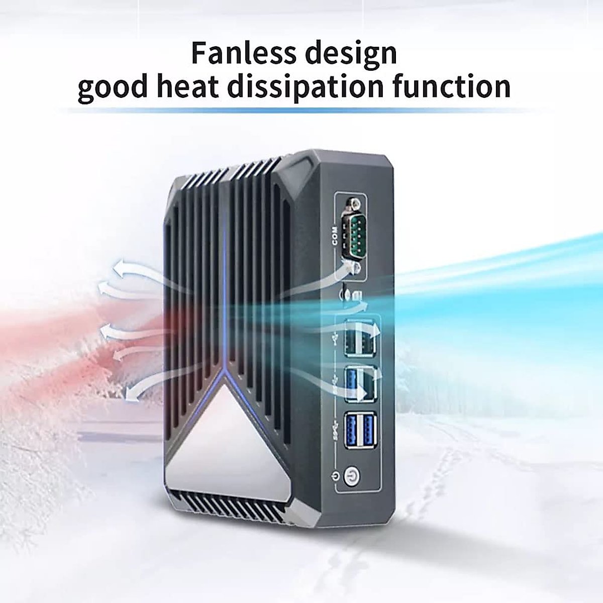 Micro Firewall Appliance 3 Intel I225-V 2.5GbE NIC Ports Fanless Mini PC, Intel Celeron J6412 Quad Core, Support AES-NI,TPM2.0 2xDP 1xHDMI 1xCOM 6xUSB, 16GB DDR4,256GB M.2 SSD