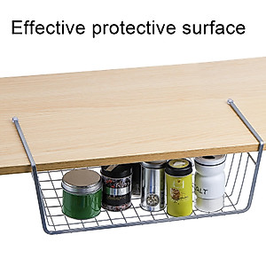 Jucoan 3 Pack Under Shelf Baskets, 15 x10 x 5.5 Inch Slide in Wire Hanging Storage Baskets Under Cabinet Shelf Storage Baskets for Kitchen Pantry Cupboard Closet Bookshelf, Large