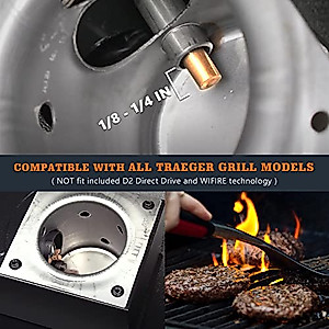 YAOAWE Fire Burn Pot and Hot Rod Igniter Kit Replacement Parts for Traeger and Most Pit Boss Pellet Grills, Compatible with Pellet Pro & Z Grills Wood Pellet Grill BBQ Smoker