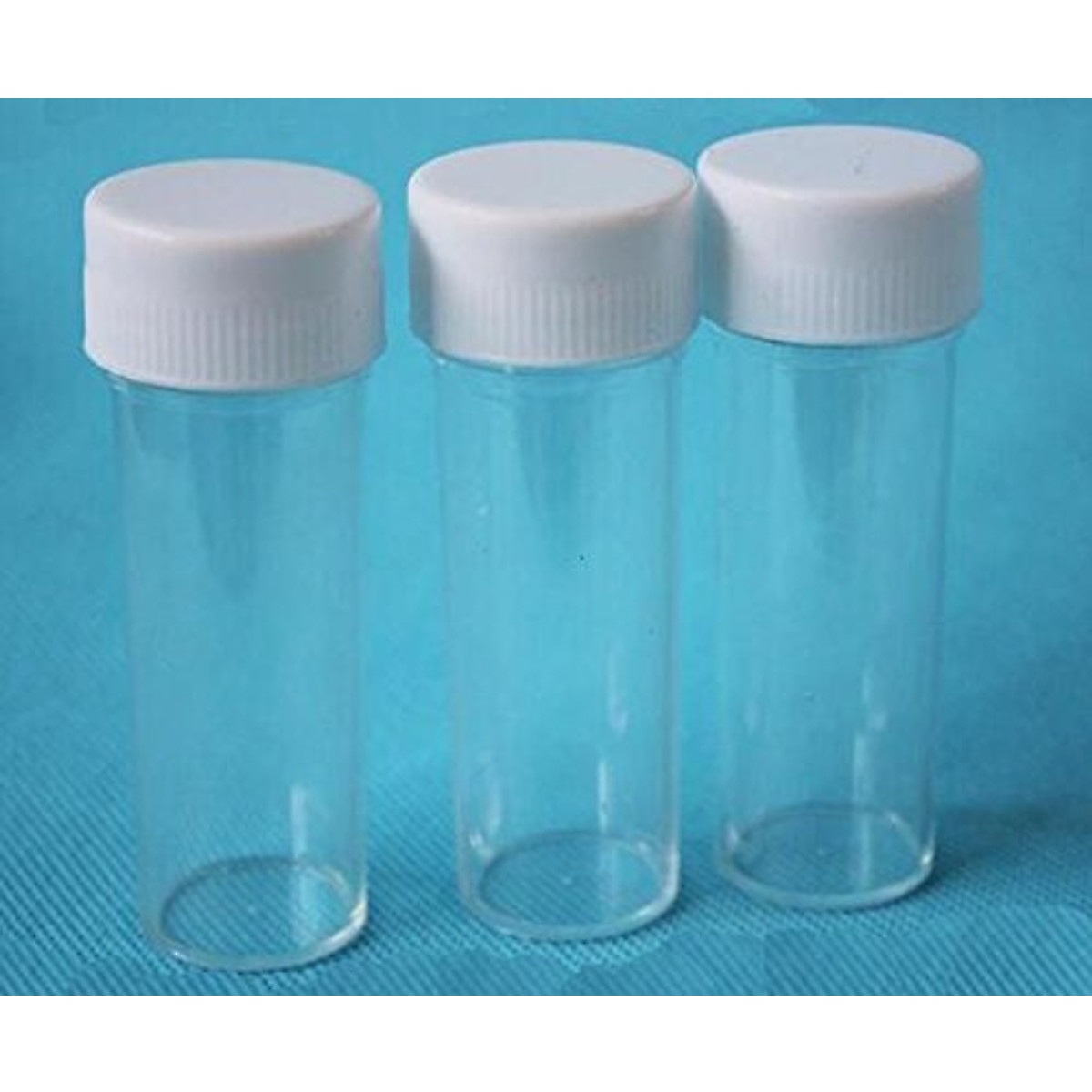 10PCS 25ml 0.85oz Clear PS Plastic Daily Necessities Cosmetic Cleaning Vials Containers Test Tubes Vials Sample Bottle with Screw Cap