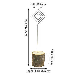 Rustic Wood Place Card Holders, 10 PACK Wooden Table Number Holder Stand Name Cards Photo Holders Memo Holders for Wedding Party Sign Food Cards Label