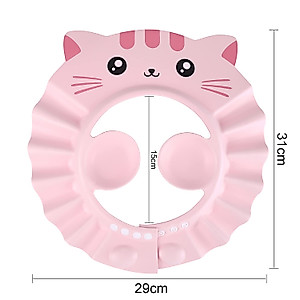 Baby Bath Shampoo Cap with Ear Protection Safe Bathing Visor Hat Soft Shower Wash Hair Adjustable Portable Shield for Children Kids