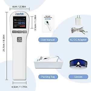 Dawfek Cold Laser Therapy Device for Dogs, 4x808nm+16x650nm, Red Light Therapy for Pain Relief & Аrthritis, Cold Laser Therapy Device Pets, Home Laser Therapy Machine for Dogs, Cats, Horses, Animals