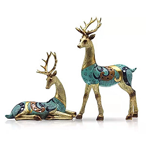 sugutee Large Deer Statue Home Decor, Deer Decor Home Decoration, Deer Figurines and Statues (Chinese)