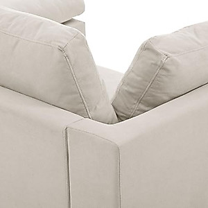 Eafurn Deep Seat Convertible Sectional Sofa with Extra Wide Chaise Lounge, 3-Seater L-Shaped Modular Corner Couch, Polyester Blend Upholstered Oversized Two-Piece Sofa&Couches for Living Room