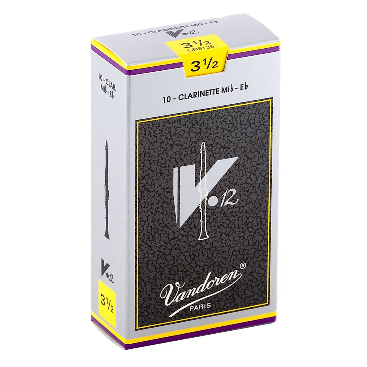Vandoren CR6135 Eb Clarinet V.12 Reeds Strength 3.5; Box of 10