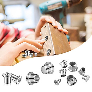 20 Pcs Dowel Pins Center Point Set Woodworking Craft Clamp Steel Doweling Centering Pins Transfer PlugsDrill Hole Tool (5/16 Inch )