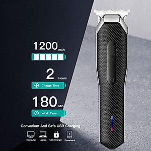HARUE Hair Clippers for Men, Professional Electric Hair Trimmer Barber Hair Clipper Rechargeable Hair Cutting Machine Haircut Men Cordless Hair Cutter Corded