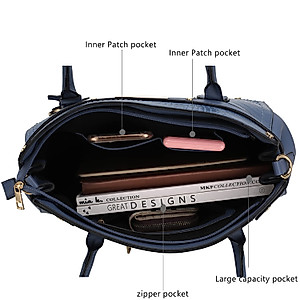 MKF Collection Satchel Bag for Women’s, Crossbody Tote Handbag Top-Handle Purse