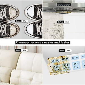 Mr White, Magic Eraser Sponge 4X Stronger Pad, 8-Pack, Cleaning Sponge, Multi-Purpose Power Scrub, Household Cleaning, Office & Industrial, Boat Scuff Eraser, Melamine Foam Cleaning Pad.Brush, Kitchen