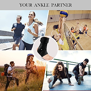 ZOUYUE Ankle Support Brace for Ankle Sprains for Men Women, Sprained Brace for Basketball Soccer Volleyball - XL