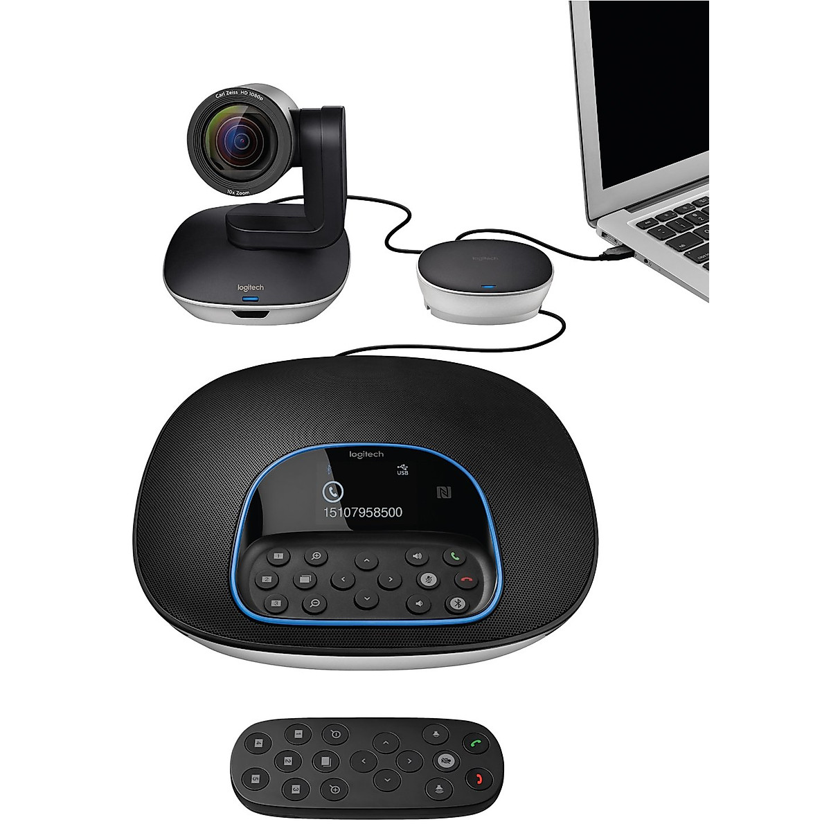 Logitech Group USB HD Video and Audio Conferencing System for Big Meeting Rooms
