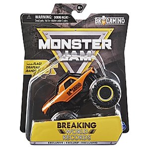 Monster Jam 2021 Target Exclusive Breaking World Records Series 1:64 Scale Diecast Monster Truck with Flag: Brocamino