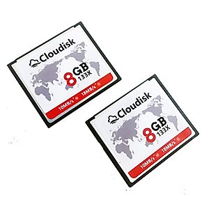 Cloudisk Compact Flash Memory Card CF Card High Speed Reader Camera Card for DSLR (8GB2PK)