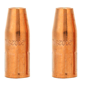 2pcs 200258 MIG Welding Nozzles 1/2" Recessed Tip Fit for Miller M25 M40 Hobart Gun